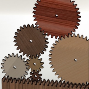 PRECISION GEARS, Industrial Grade Gears, 10DP Laser Cut Files, CNC ...
