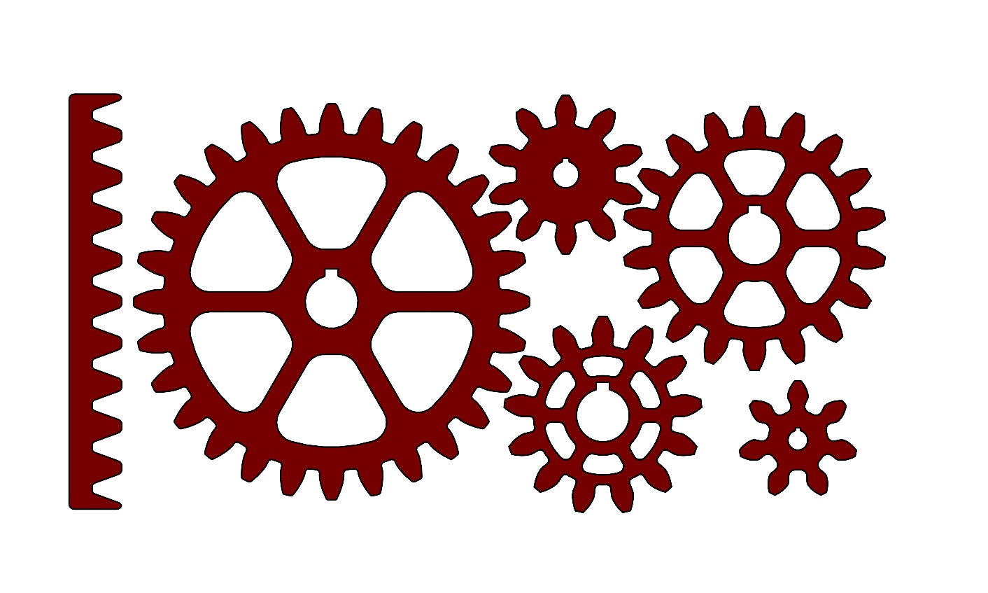 PRECISION GEAR Files, 2DP, Laser Cut Files, CNC Router Files. These ...