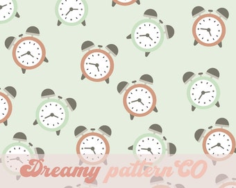 Alarm Clock Fabric - Etsy