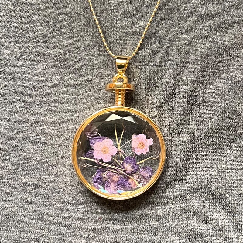 Dried Flower Pendant - Etsy