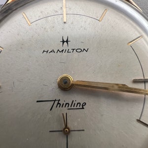 C. 1960 Fine Collectible 10k Gold Mid-century Hamilton Thinline Dress ...