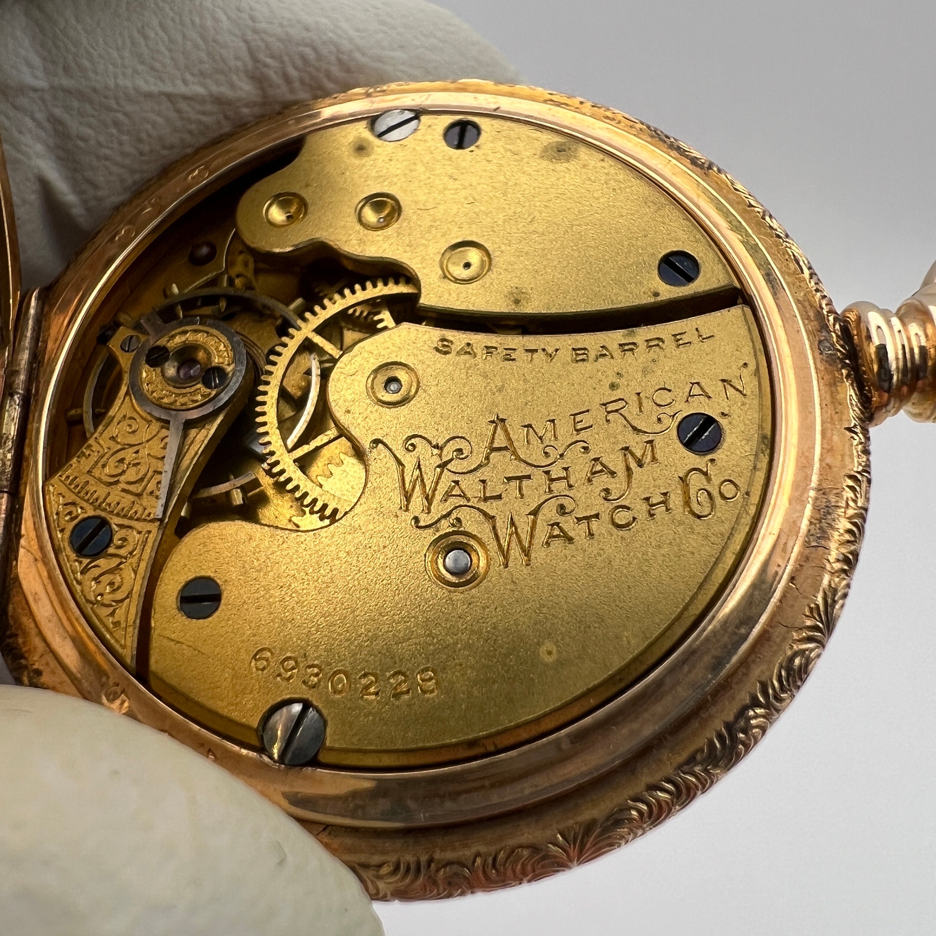 C. 1890 14k Gold Filled Victorian Era Fine Waltham Ladies Pocket Watch ...