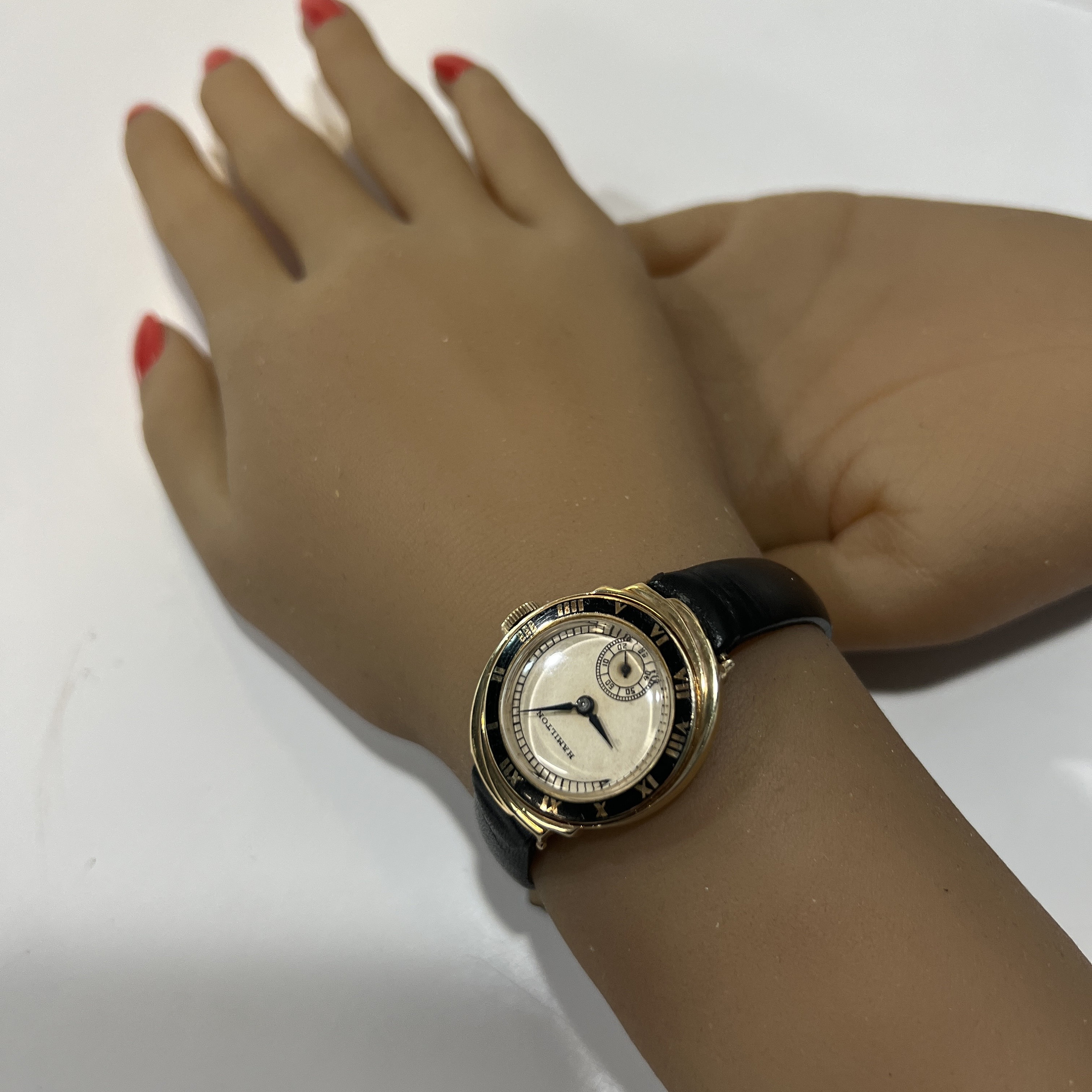 C. 1930 Very Rare Collectible and Original 14k Gold Art Deco Hamilton ...