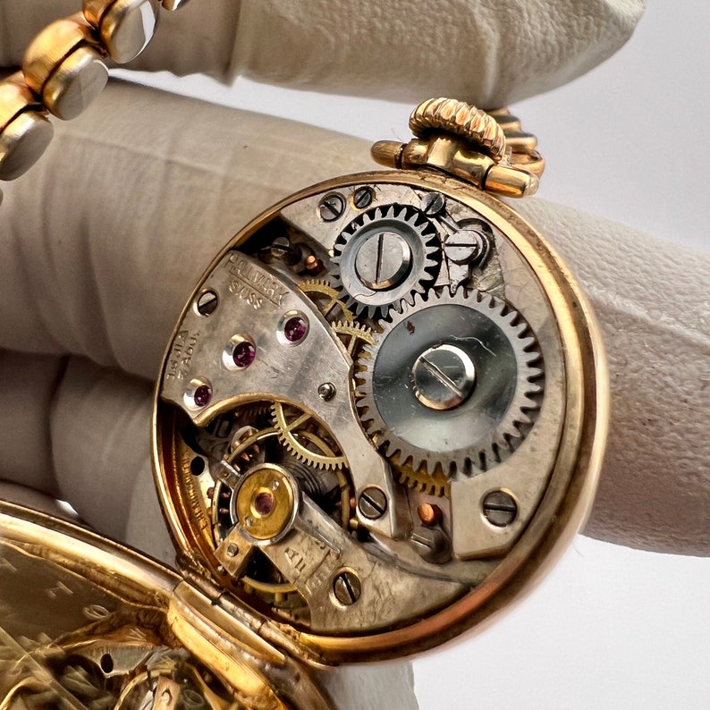 C. 1915 14k Gold Victorian Hallmark Women's Swiss Dress Watch. Plus a ...
