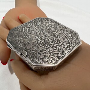 C. 1875 Sterling Silver One-of-a-kind Victorian Antique Compact With ...