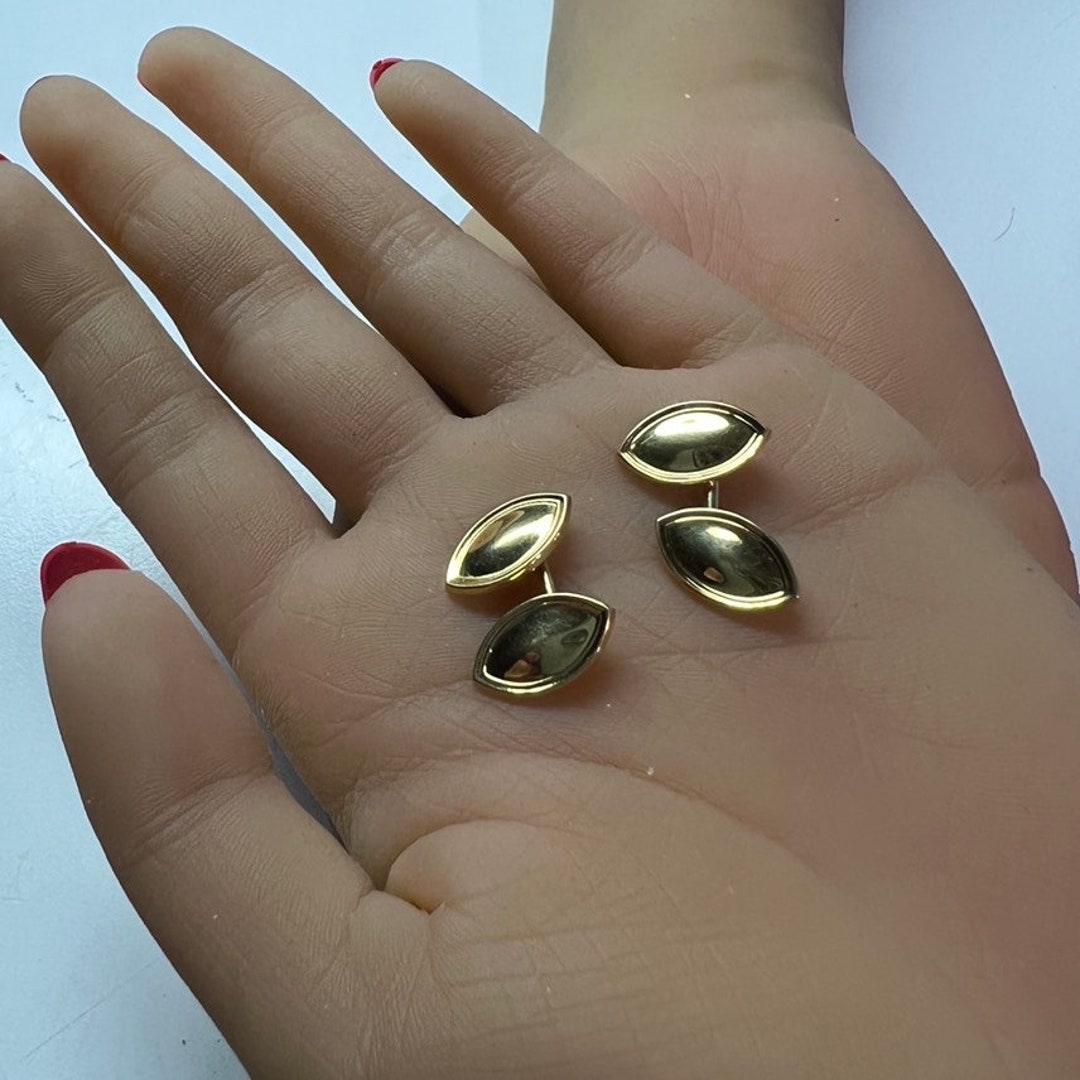 C. 1945 14k Gold Mid-century Fine Double Faced Cufflinks Plus a Free ...