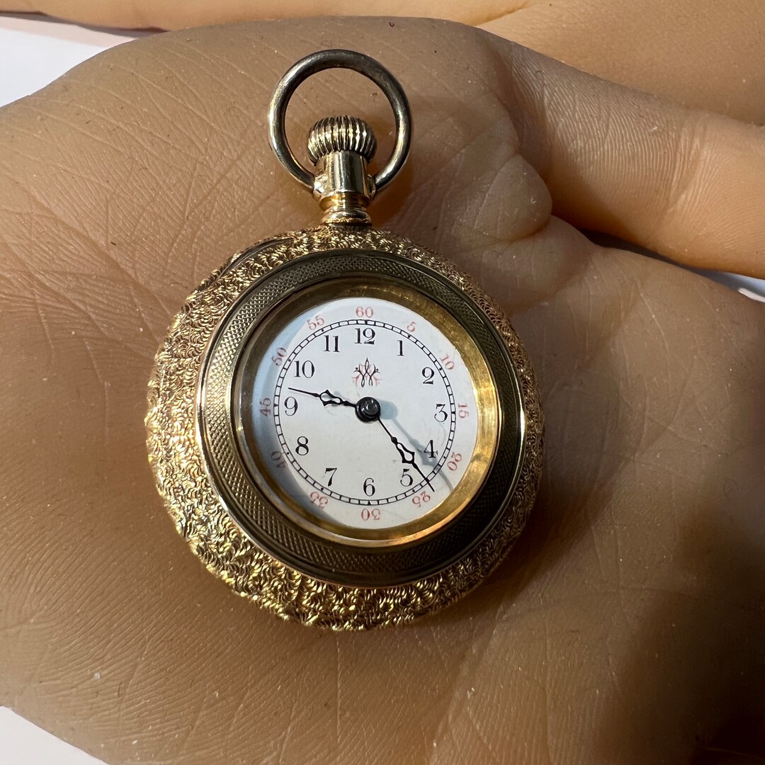 C. 1890 14k Gold Filled Victorian Era Fine Waltham Ladies Pocket Watch ...