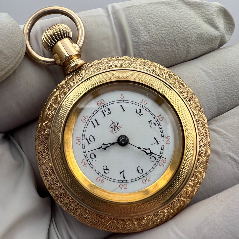 C. 1890 14k Gold Filled Victorian Era Fine Waltham Ladies Pocket Watch ...