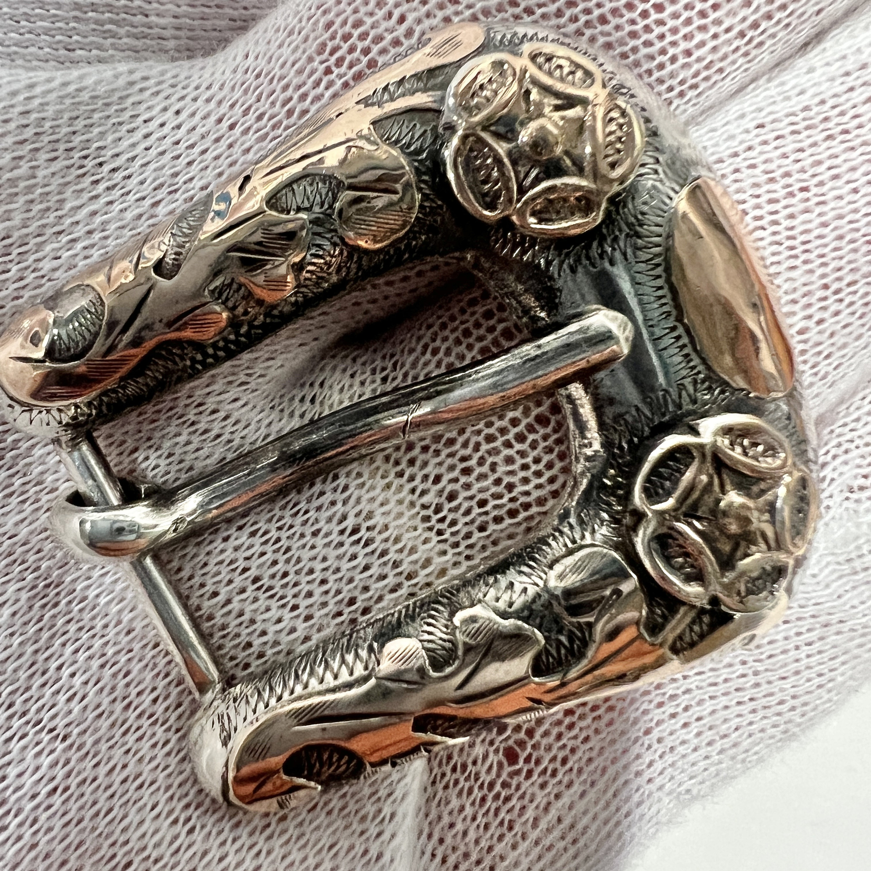 C. 1950 Sterling Silver and 14k Western Mid-century Belt - Etsy