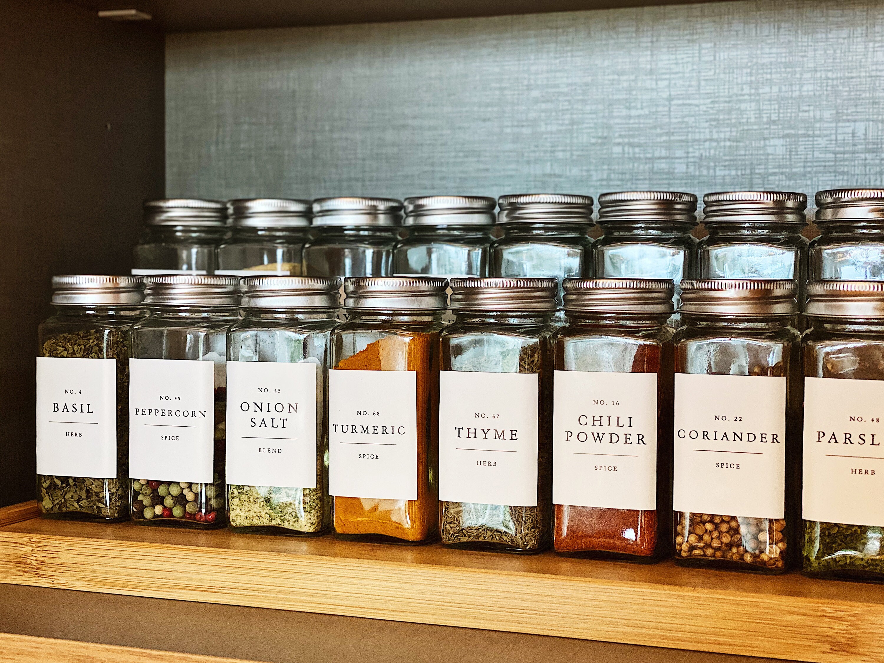 240 Modern Farmhouse Spice Labels Preprinted Waterproof - Etsy