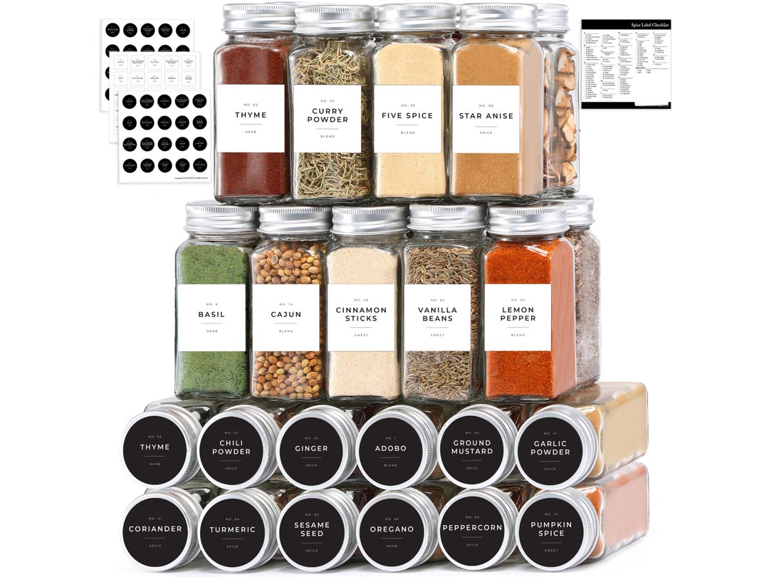 240 Spice Labels Minimalist Spice Jar Labels Preprinted for Spice ...