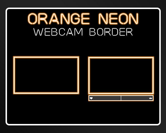 Orange Neon Webcam Border - Etsy