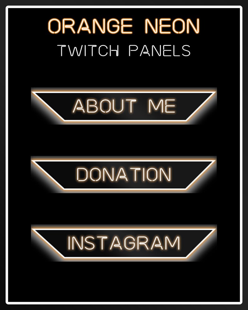 Neon Orange Theme Complete Twitch Streaming Package- Overlays, Alerts ...