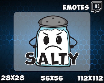 SALTY Twitch Emote / Twitch Emotes / Twitch Stream / Discord Emotes ...