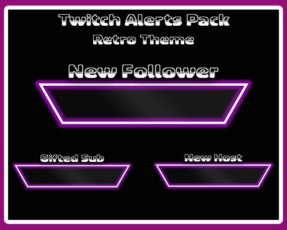 Retro Themed Twitch Alerts OBS Streaming Extension Pack - Etsy