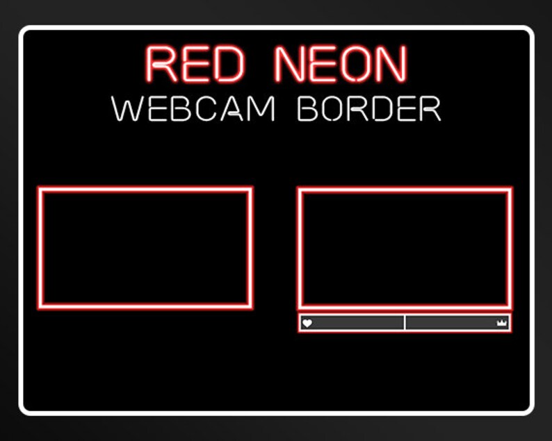 Red Neon Webcam Border - Etsy