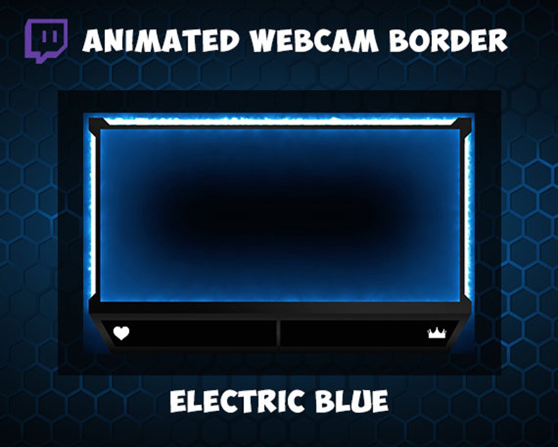 Animated Blue Electric Webcam Border- OBS Streaming Extension Pack - Etsy