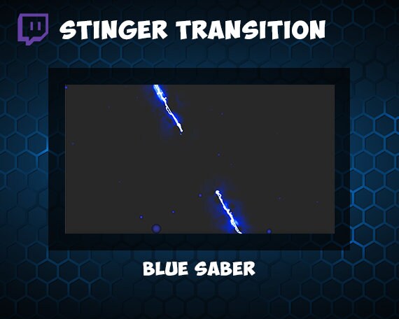 Blue Saber Stinger Transition Two Door Style Transition OBS | Etsy