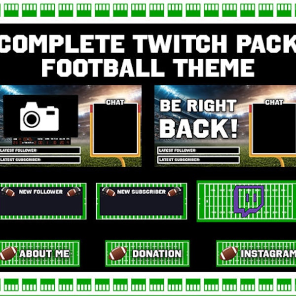 Football Overlays Twitch - Etsy