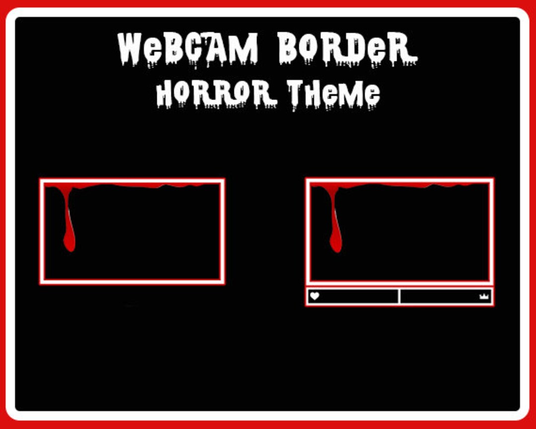 Horror Themed Webcam Borders- OBS Streaming Extension Pack - Etsy Canada