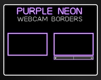 PASTEL PURPLE Animated Neon Webcam Frame Aesthetic Facecam Twitch ...