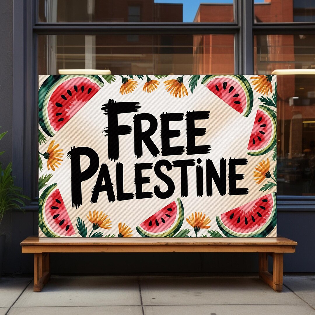 Free Palestine Yard Sign, Long Live Palestine Support Twin Sides Sign ...