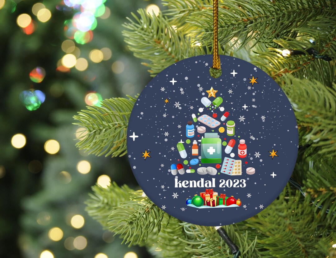 Personalized Pharmacy Christmas Tree Ornament, Pharmacist Ornament ...