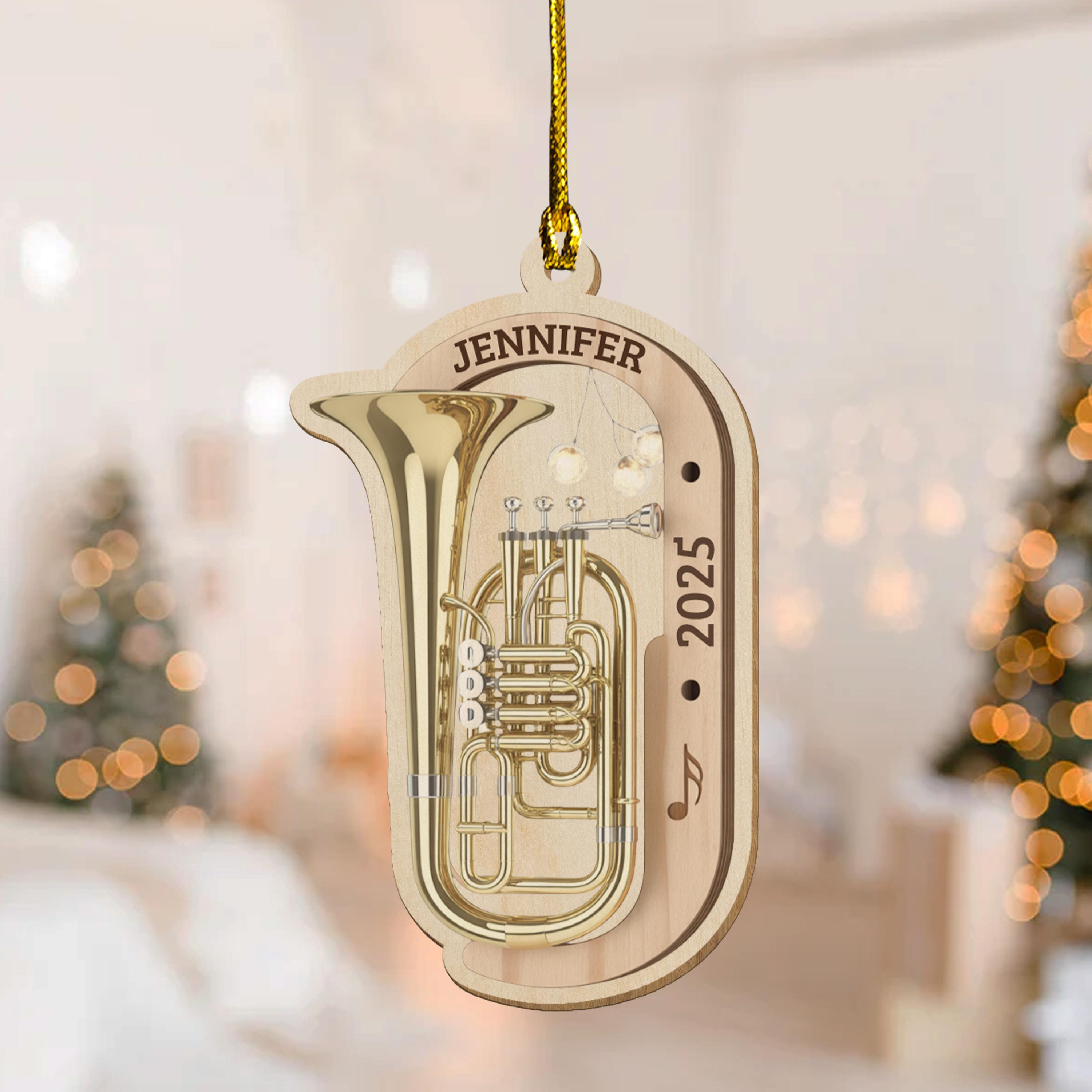 Custom Euphonium Christmas Ornament, Musical Instrument Ornament, Brass ...