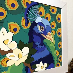 Peacocks Shadow Box 3D Svg, Peacocks 3D Svg ,peacocks 3D Box Svg ...