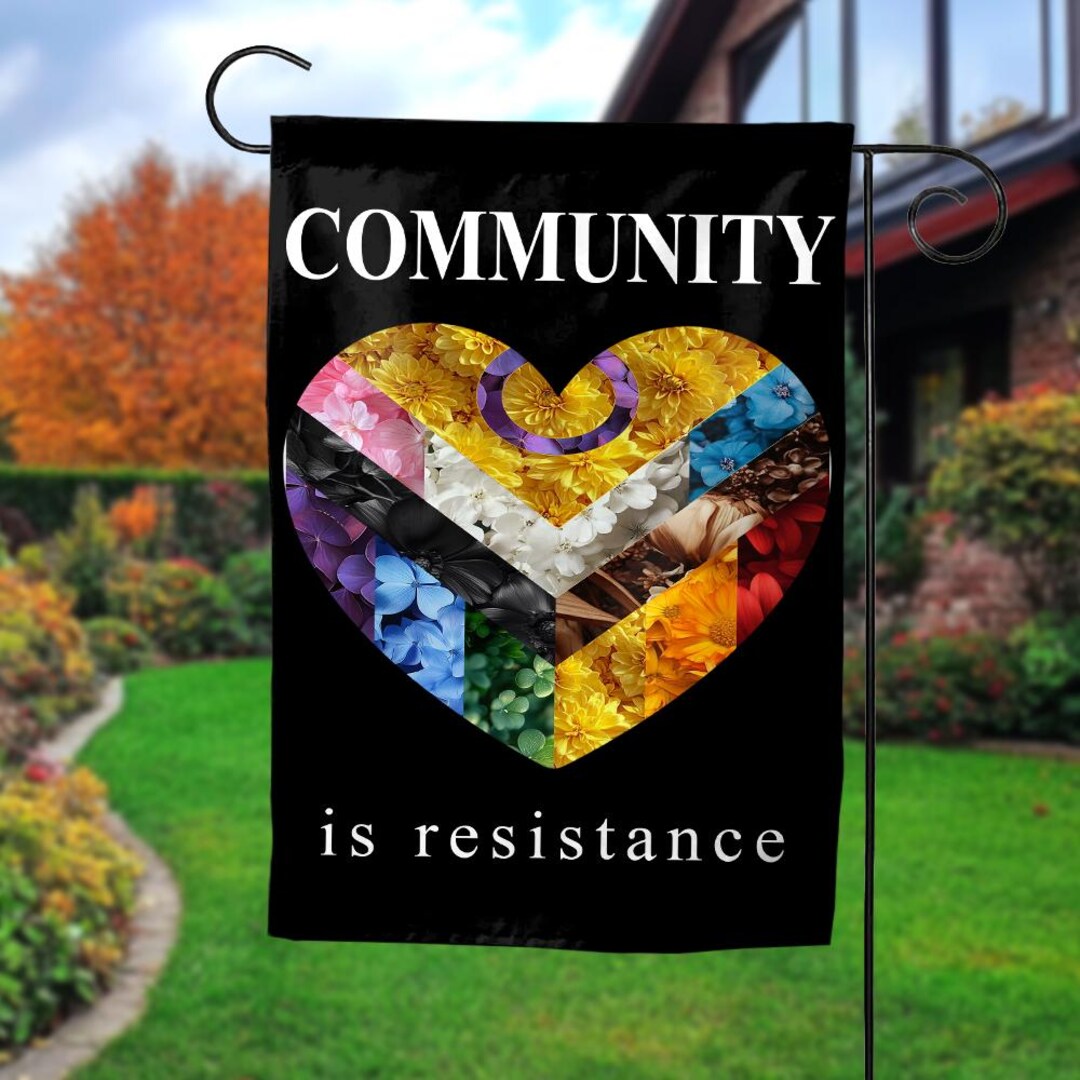 FDT Garden Flag, Community is Resistance Flag, Yard Flag Social Justice ...