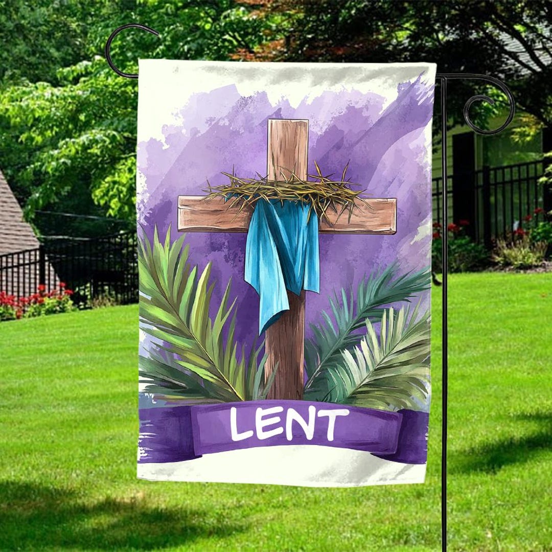 Purple Lent Flag, House Banner, Lenten Season Garden Flag/banner ...