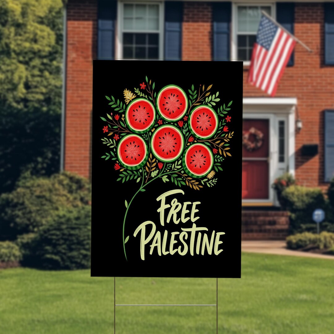 Free Palestine Sign, Palestine Yard Sign, Palestine Yard Sign, Stand ...