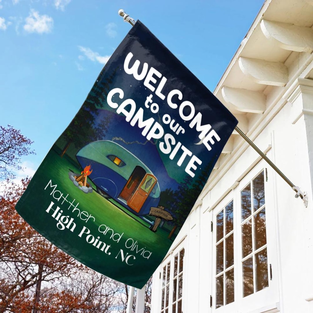Personalized Camping Flag, Custom Garden Flag, Camping Flag, Camper ...
