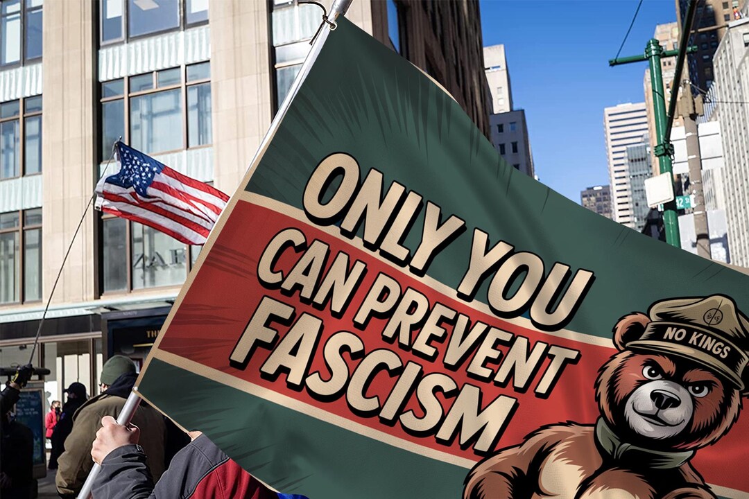 Only You Can Prevent Fascism Flag, Resist Fascism Yard Sign, National ...