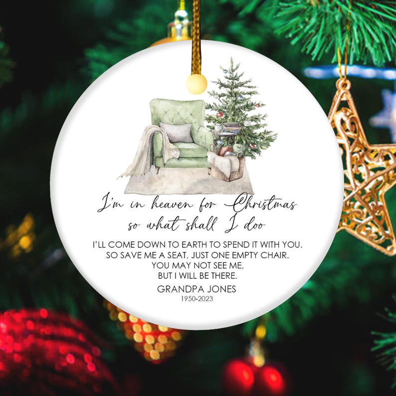 Personalized Memorial Ornament, Custom Memorial Gift, Remembrance Gift ...