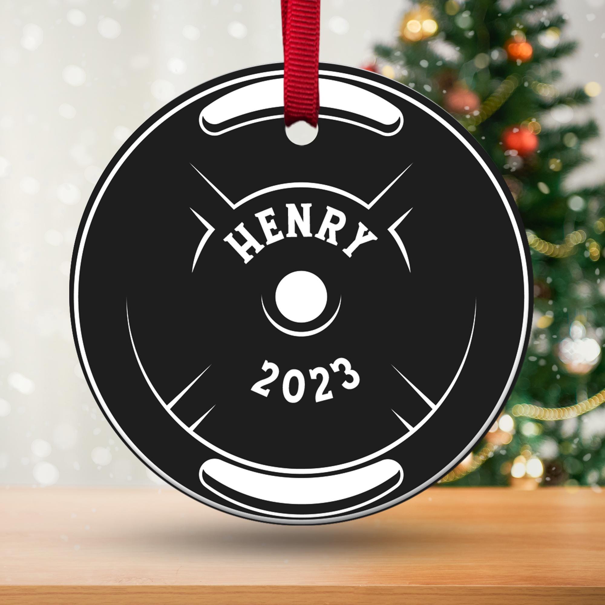 Personalized Weight Lifting Christmas Ornament, Workout Christmas ...