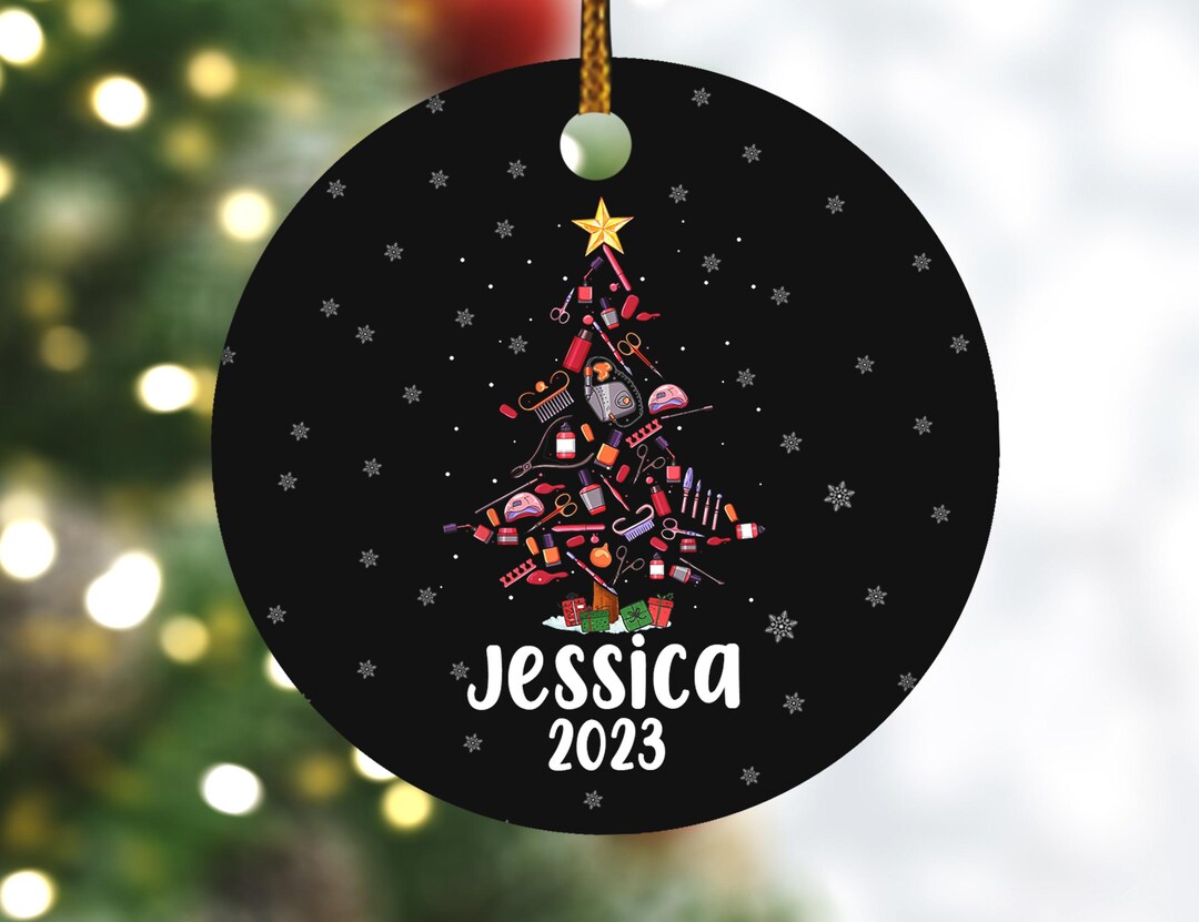 Custom Nail Polish Christmas Tree Ornament, Christmas Nail Tech ...