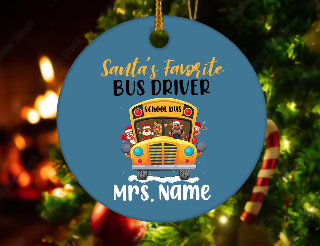 Personalized Bus Driver Gift, School Bus Driver Christmas Ornament ...