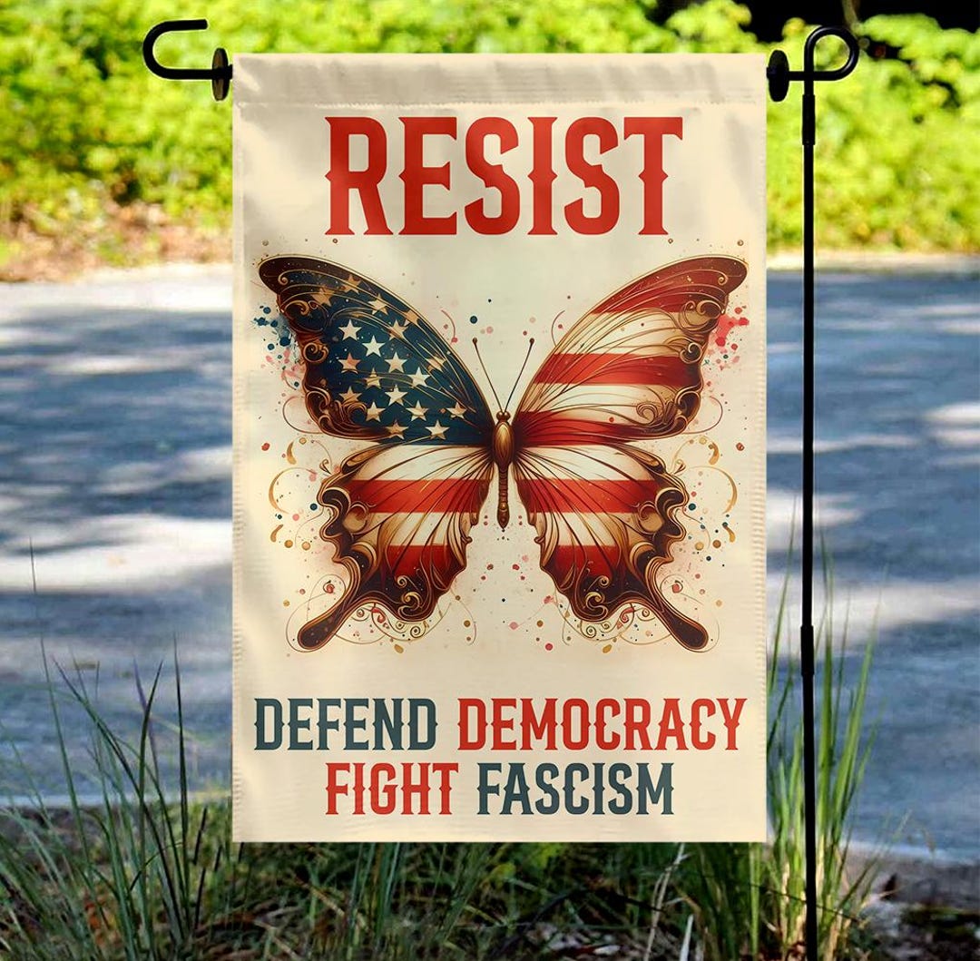 Resist Defend Democracy Flag, No Kings Lawn Flag, Anti DT Flag, Resist ...