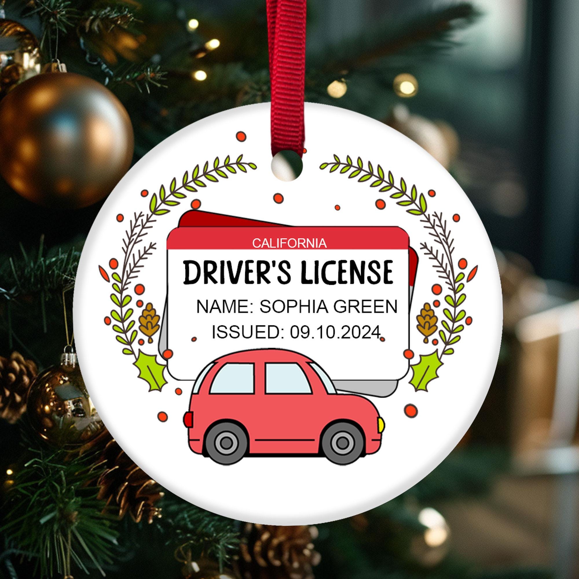 New Driver Xmas Ornament, First Time Driver Xmas Bauble, Student Driver ...