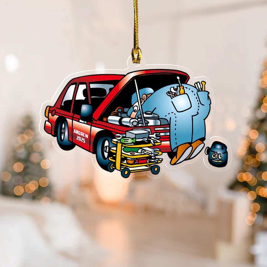 Best Mechanic Personalized Christmas Ornament, Auto Mechanic Christmas ...