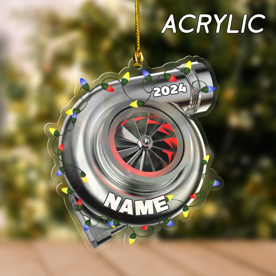 Personalized Mechanic Turbo 2D Flat Ornament, Custom Mica Mechanic ...