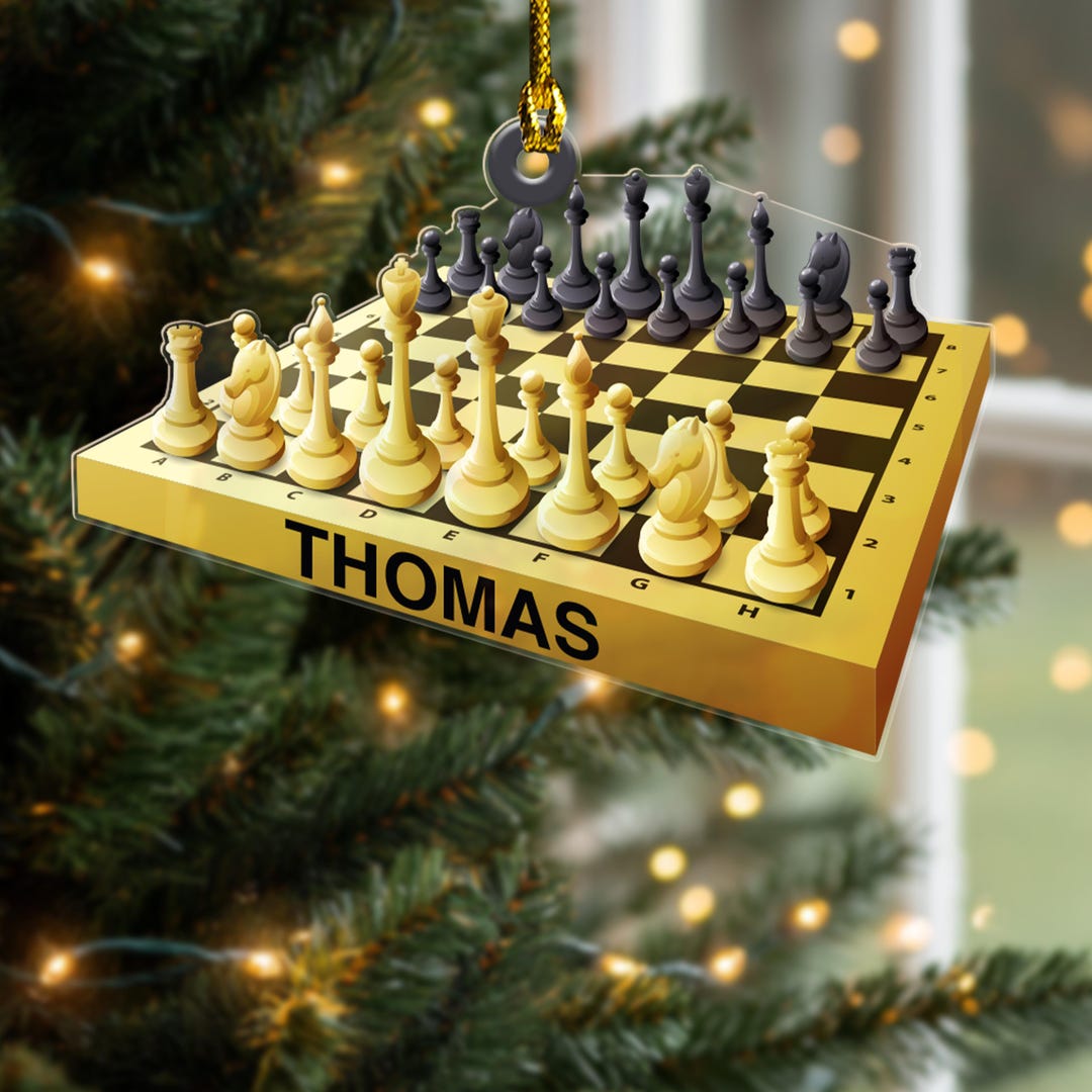 Chess Christmas Ornament, Personalized Chess Ornament, Chess Gift ...