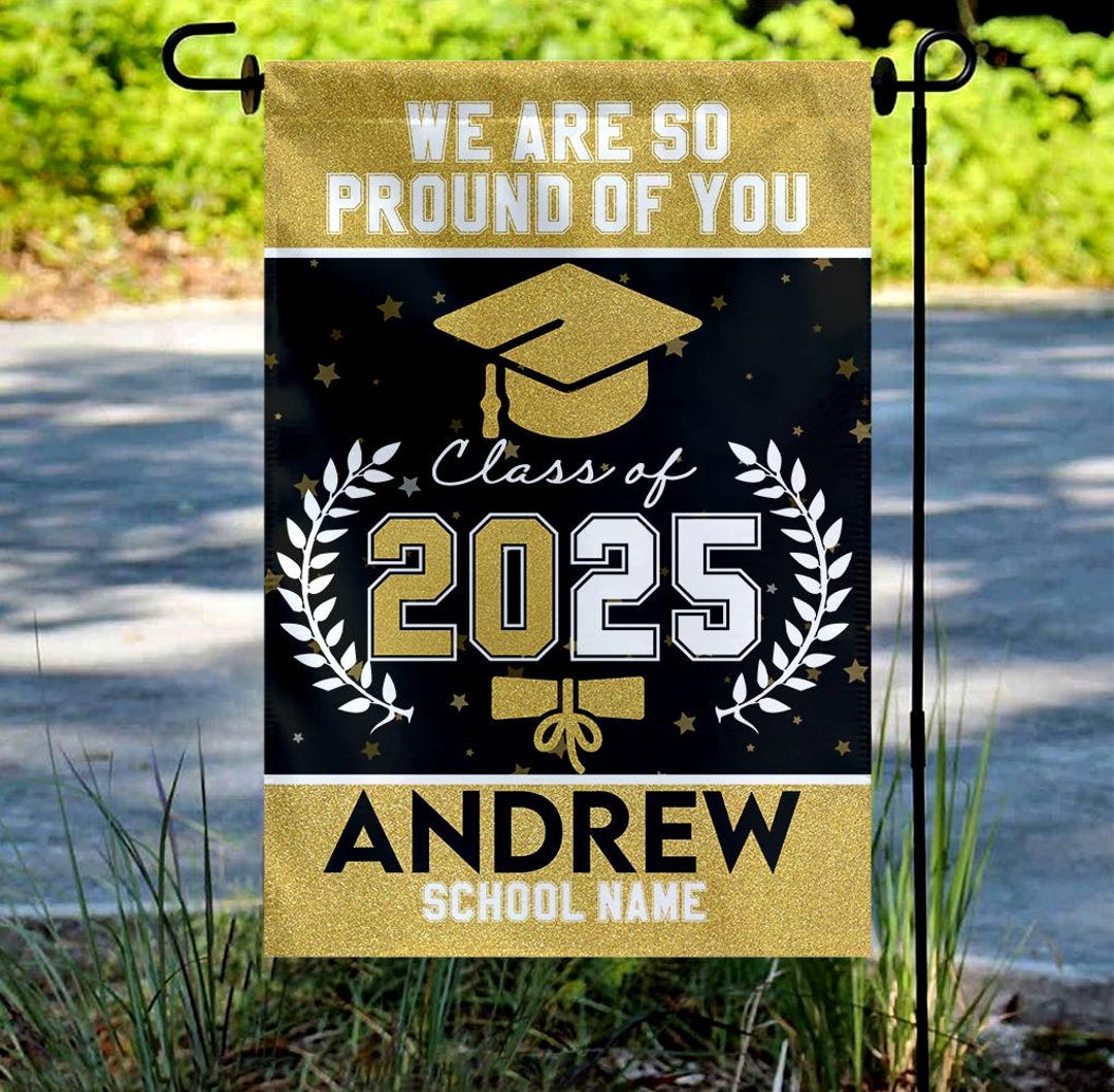 Custom Graduation Flag, Graduate Yard Sign, College Grad Flag,college ...