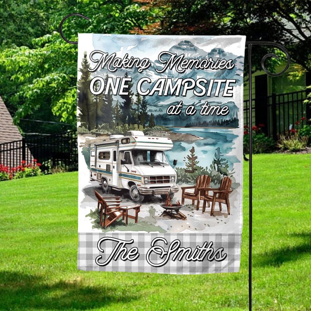 Personalized Camping Flag,custom Family Garden Flag,personalized Yard ...