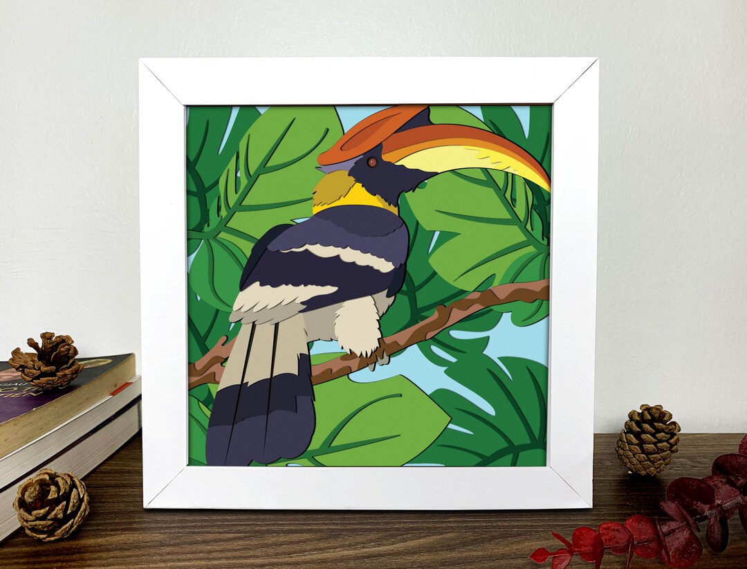 Toucan Shadow Box 3D Svg, Toucan 3D Svg ,animal 3D Box Svg ,toucan ...