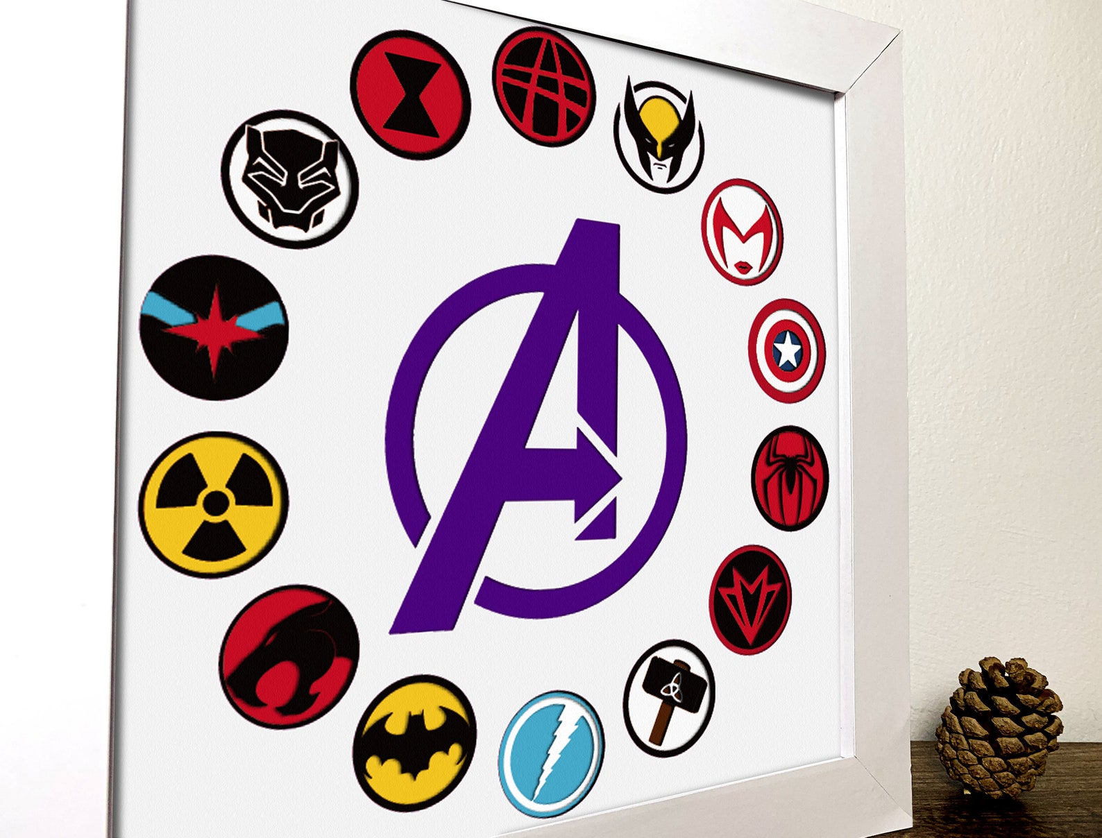 Super Hero Shadow Box Svgsuper Hero 3D Svgsuper Hero - Etsy