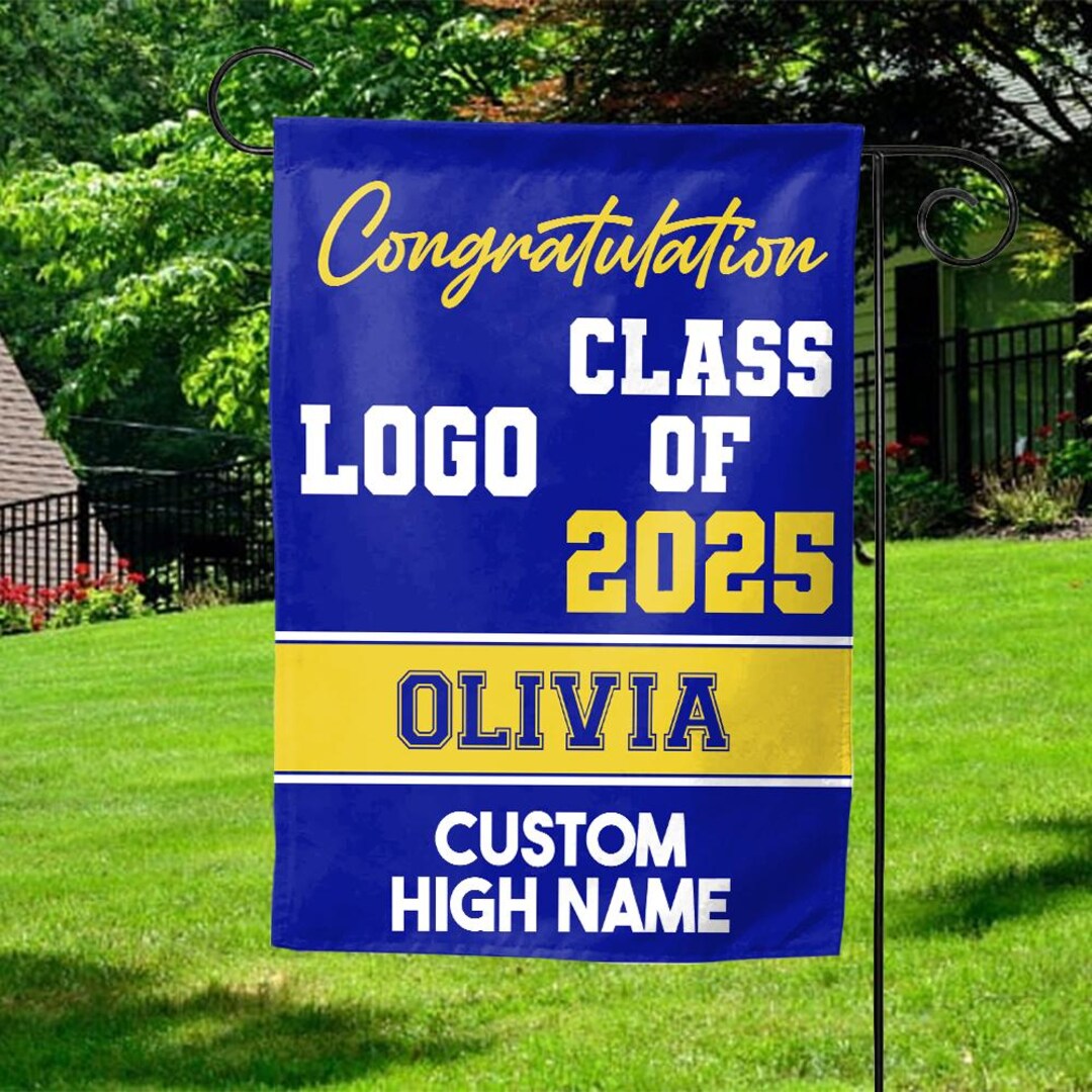 Custom Graduation Flag, Grad 2025, Graduate Yard Sign, College Grad ...