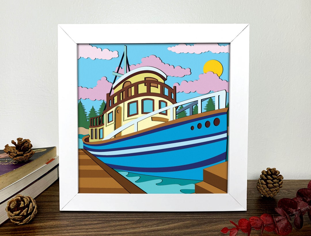 Wharf Shadow Box 3D Svg, Wharf 3D Svg ,wharf 3D Box Svg ,wharf Light ...