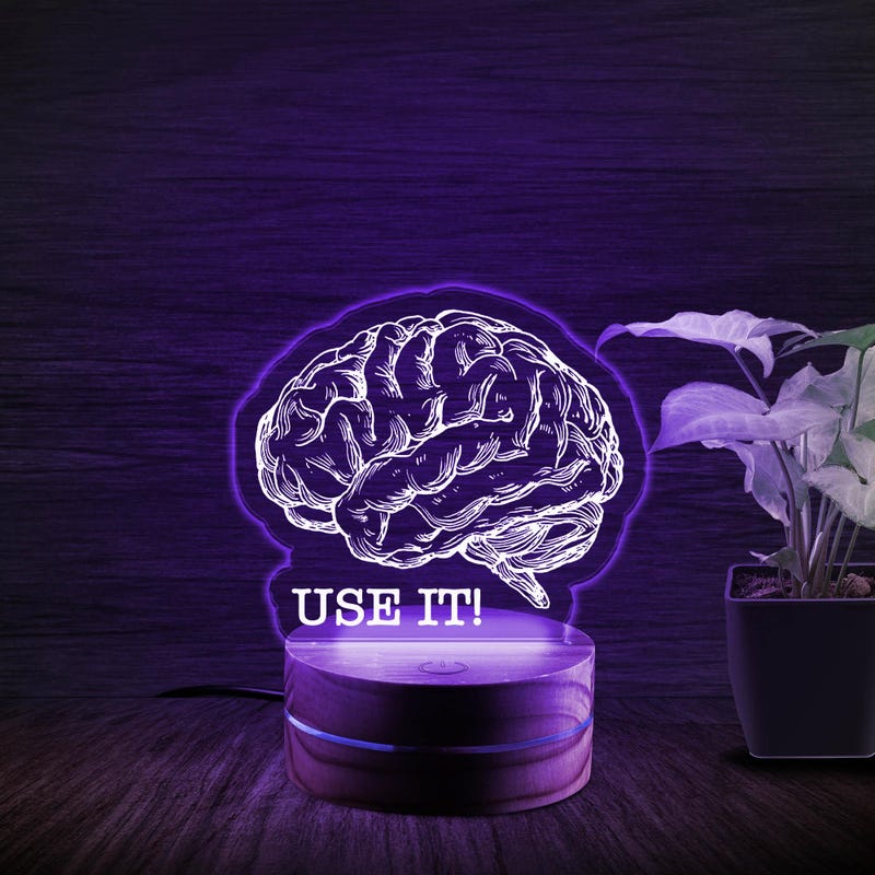 Neon Brain Light - Etsy